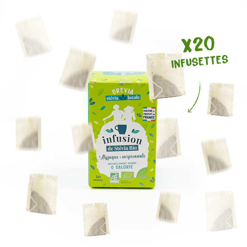Stevia herbal tea infusion bags | OREVIA